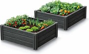 PROSPERPLAST Vyvýšený záhon 2 ks BASE PLANT 61,8 cm, antracit