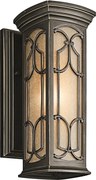 Rustikální venkovní nástěnná lucerna Elstead Franceasi 37 cm starý bronz