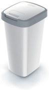 Odpadkový koš s barevným víkem, 25 l, šedá