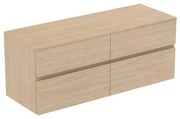 Ideal Standard Finesse - Umyvadlová skříňka, 140x51x56 cm, 4 zásuvky, bílý dub E3441US
