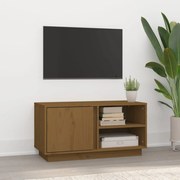 TV skříňka medově hnědá 80x35x40,5 cm masivní borové dřevo