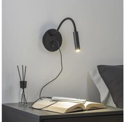Brilagi - LED Flexibilní nástěnná lampa s USB portem MAYA LED/3W/230V černá