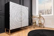 Designová vysoká komoda Talitha 120 cm černá / bílá
