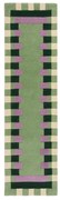 Zeleno-fialový ručně tkaný vlněný běhoun 60x230 cm Kai Wool Border – Flair Rugs
