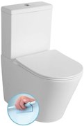 Sapho, PACO RIMLESS WC kombi mísa s nádržkou včetně splachovací soupravy, spodní/zadní, PC1012WR