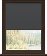 Dekodum Termoizolační roleta v hnědé kazetě, barva látky Graphite Silver Šířka (cm): 63, Výška (cm): Standardní (do 150 cm), Strana mechanismu: Práva