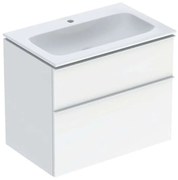Geberit iCon - Skříňka s umyvadlem, 75x48x63 cm, 2 zásuvky, lesklá bílá 502.336.01.1