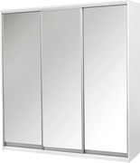 Skříň 3D 1800x2400x600, 3 zrcadla, bílá