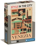 Clementoni - Puzzle 1000 Style in the city Benátky Compact box