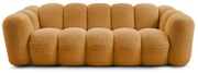 Pohovka z textilie bouclé v hořčicové barvě 232 cm Hippolyte – Bobochic Paris