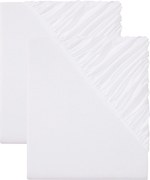 Livarno home Sada žerzejových napínacích prostěradel, 90-100 x 200 cm, 2dílná (bílá)