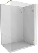 Mexen Lunar sprchová stěna pravá 160 x 200 cm, 8mm čiré sklo, zlatá matná, 830-160-000-55-00-P