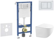 Geberit Duofix - Set předstěnové instalace, kompaktního klozetu Gaia a sedátka softclose, tlačítko Delta30, alpská bílá SANI11CA3153B