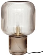 Hnědá stolní lampa se skleněným stínidlem (výška 42 cm) Pirum – Hübsch