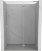 Mexen, Mexen Lunar L Otočné pravé sprchové dveře 130 cm, transparentní, broušený nikl - 834L-130-000-97-00-P
