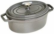 Staub Oválný litinový hrnec s poklicí Cocotte, grafitově šedá, 29 cm / 4,2 l 1102918