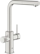 Grohe - Dřezová baterie Minta s filtrační funkcí a výsuvnou koncovkou, supersteel 30601DC0ROZ2