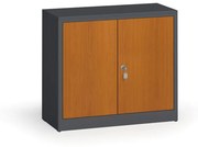 Svařované skříně s lamino dveřmi, 800 x 920 x 400 mm, RAL 7016/třešeň