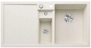 Blanco Collectis 6 - Silgranitový dřez, 100x51 cm, s ovládáním odtoku a příslušenstvím, InFino, jemná bílá 527058