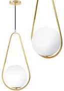 Toolight Skleněné kulové závěsné stropní svítidlo APP472-1CP White