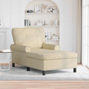 vidaXL Chaise Lounge textil 91 x 157 x 91 cm [42022938] Barva: krémová