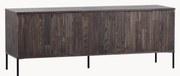 TV stolek z jasanového dřeva's žebrovanou přední stranou New Gravure
