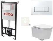 Cenově zvýhodněný závěsný WC set Alca do lehkých stěn / předstěnová montáž+ WC SAT Brevis SIKOASW8