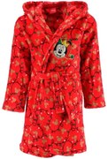 Dívčí vánoční coral fleece župan s kapucí Minnie Mouse, EU 98 Červená