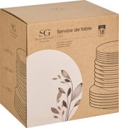 Porcelánová jídelní sada LILA pro 6 osob, 18 dílů