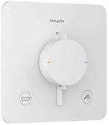 Hansgrohe Ecostat Comfort Q - Termostatická baterie pod omítku, pro 2 spotřebiče, matná bílá 33717700