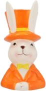 Velikonoční keramická váza EASTER BUNNY 20 cm - více barev Barva: Oranžová