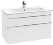 Villeroy & Boch Venticello - Umyvadlová skříňka, 95x59x50 cm, 2 zásuvky, Glosy White A92601DH