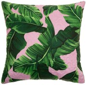 Spod Igły i Nitki Dekorační povlak na polštář 45x45 Planta pink green leaves I23