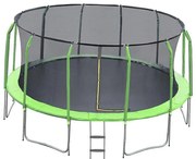 Trampolína COMFORT 457cm zelená s žebříkem