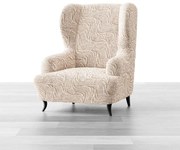 Bielastické potahy BRILLANTE béžové křeslo ušák (š. 60 - 110 cm)