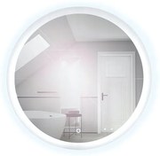 Comodo Zrcadlo závěsné s LED osvětlením po obvodu Nikoletta LED 10 Typ: dotykový vypínač, Rozměry (cm): ø 80 - (Nikoletta LED 10/80 TS)