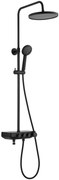 Aqualine Farrao - Sprchový set s baterií, průměr 25 cm, 3 proudy, černá SL450B