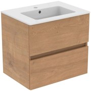 Ideal Standard Eurovit - Skříňka s umyvadlem, 55x60x44 cm, 2 zásuvky, přírodní dub R0572Y8