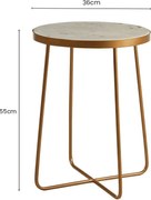 Kulatý odkládací stolek s mramorovou deskou ø 36 cm Shalimar – Premier Housewares