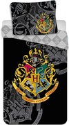 Jerry Fabrics Bavlněné povlečení 140x200 Harry Potter 6257 černošedý povlak na polštář 70x90