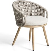 Taupe polstrovaná zahradní židle Lidario – Kave Home