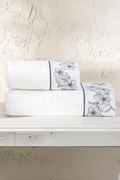 Dárková sada ručník a osuška MARTHA, 2 ks Bílá Sada (ručník 50x100cm, osuška 75x150cm)