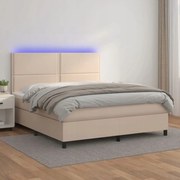 Fionshop 264251143 Box spring postel matrace a Led cappuccino 180x200cm u