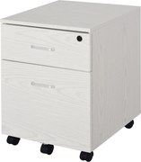 Mobilní šanón od Vinsetto pro A4 soubory s kolečky, závěsný šanón s 2 zásuvkami a zámkem 40x45x55,6 cm Bílý | Aosom