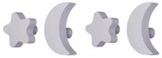 Háčky Stars and Moons hooks Lilac - set 4 ks Nofred