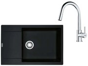 Franke Sety - Kuchyňský set G260O, fragranitový dřez MRG 611-78 BB a baterie FS 3229.031, onyx/chrom 114.0700.724