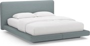 Světle modrá čalouněná dvoulůžková postel 160x200 cm Linea – Micadoni