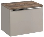 Závěsná skříňka Santa Fe s deskou 60 cm taupe/dub santa fe vintage