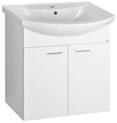 Aqualine Zoja - Umyvadlová skříňka 62x74x32 cm, 2 dvířka, bílá 51063