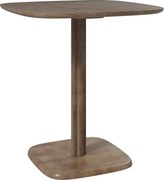 HOMCOM Jídelní stůl pro 4 osoby moderní design kuchyňský stůl s dřevěným povrchem, 70 x 70 cm, hnědý | Aosom